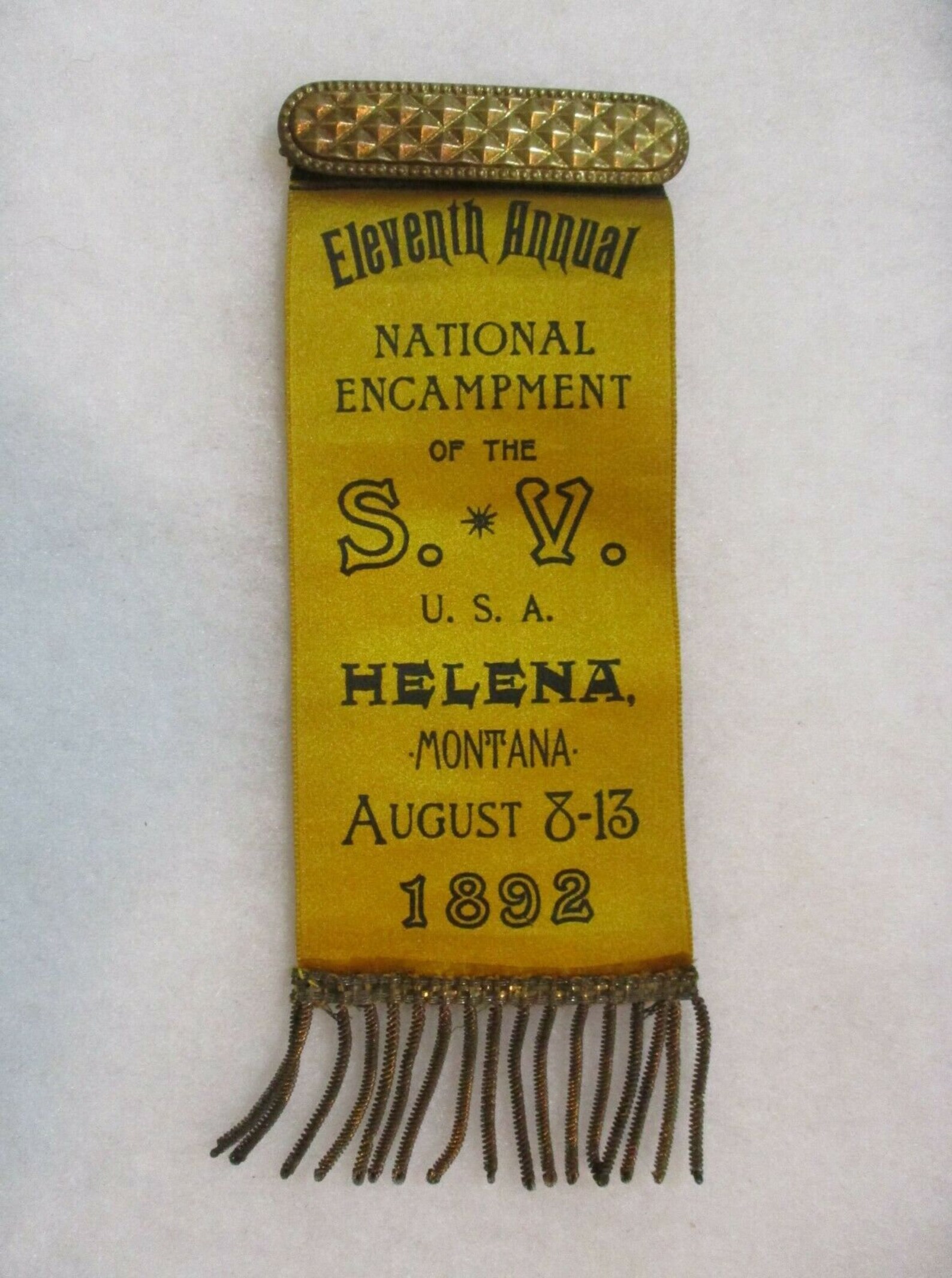 Rare, Original Antique 11th Annual National Encampment of the S.V ...