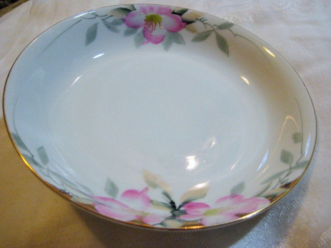 Vintage Noritake Porcelain "azalea" Flower Pattern Cream Soup Bowl ...