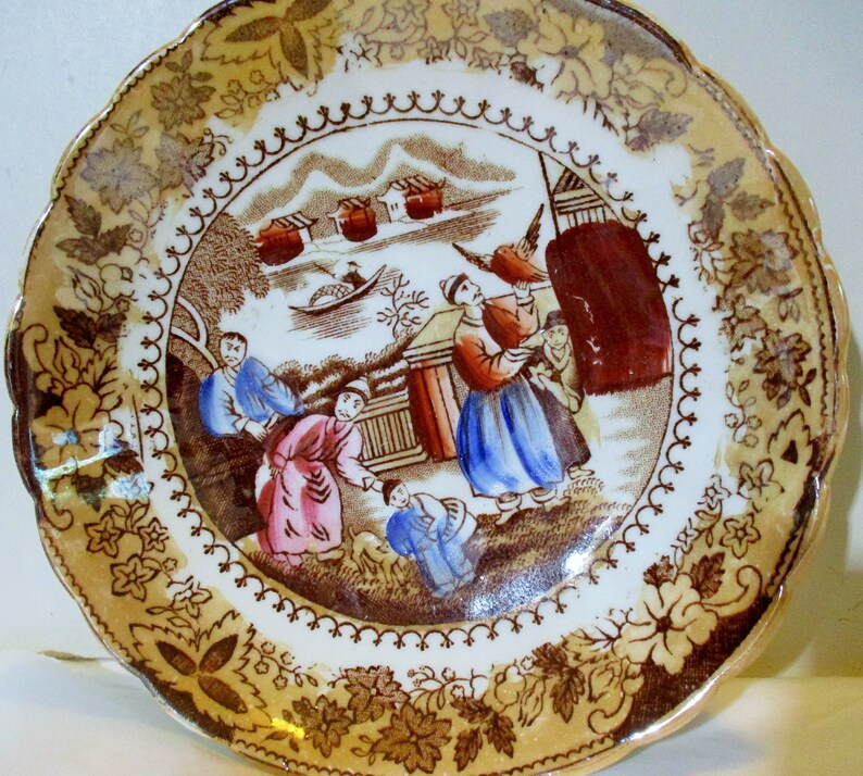 Vintage Chinoiserie/chinese Scenic Toile Tea Cup and Saucer - Etsy