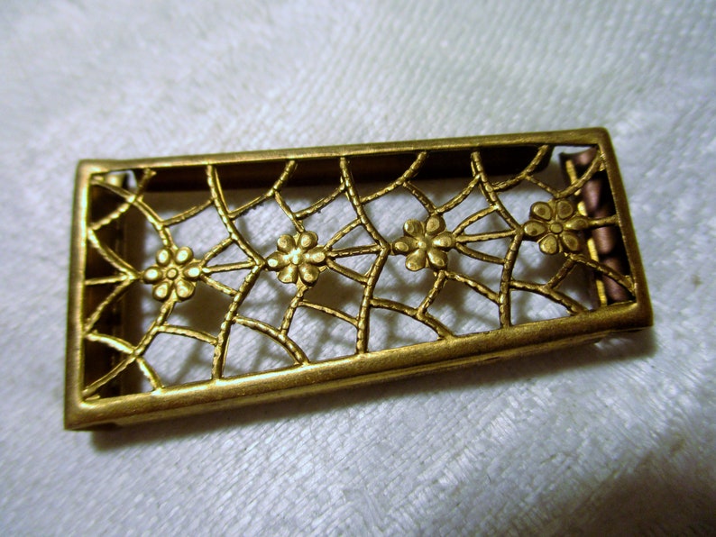 Vintage French Designer Floral Filigree Bracelet | Etsy