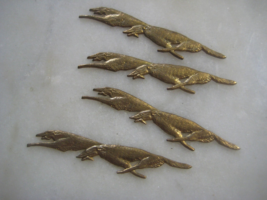 Vintage Greyhounds Stamping, 1950s Racing Dogs, Detailed Canines ...