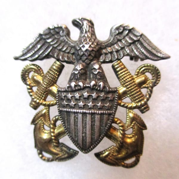 Gold Anchor Usn - Etsy