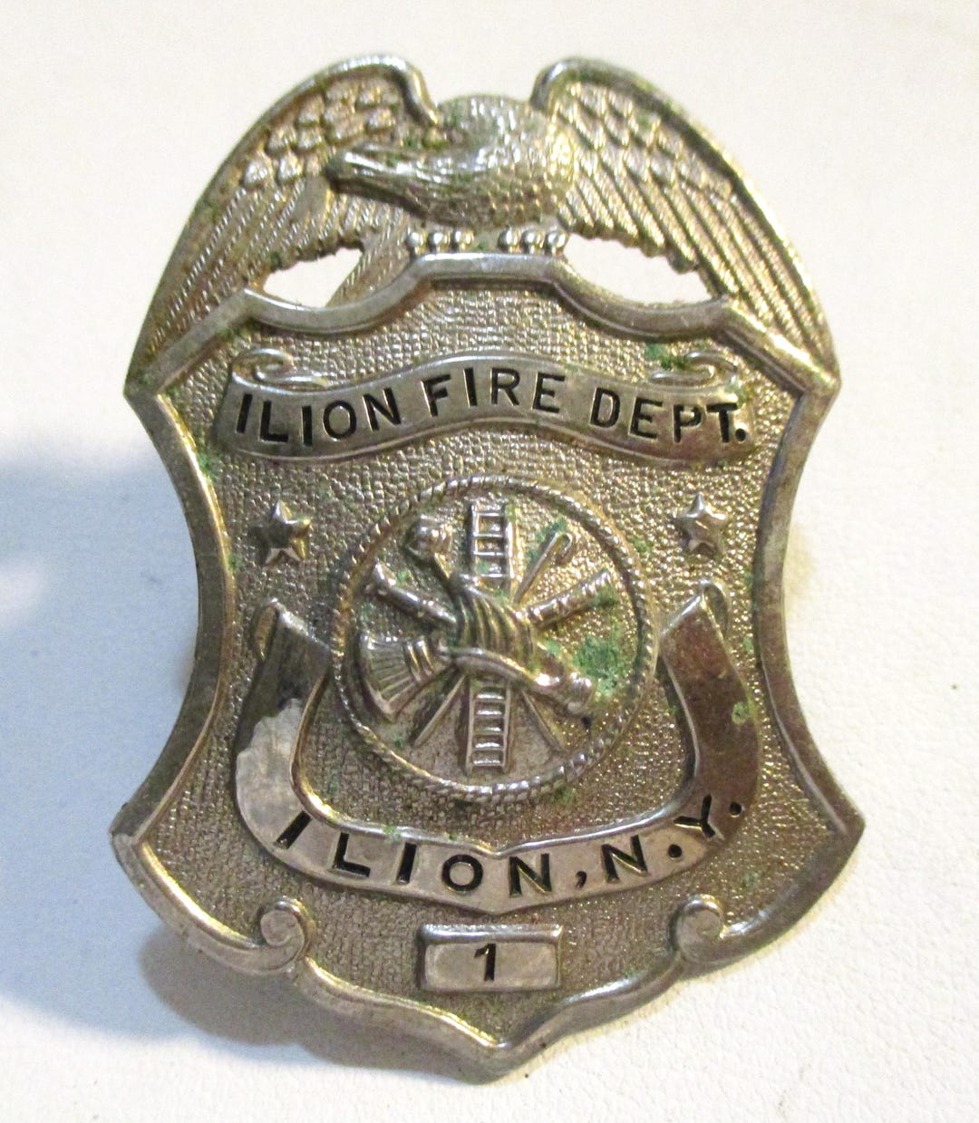 Vintage Ilion Fire Department Hat Badge, Ilion, New York, Obsolete ...