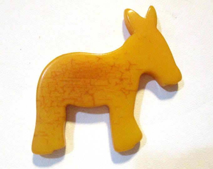 Vintage Butterscotch Bakelite Donkey, Simichrome Tested Jewelry ...