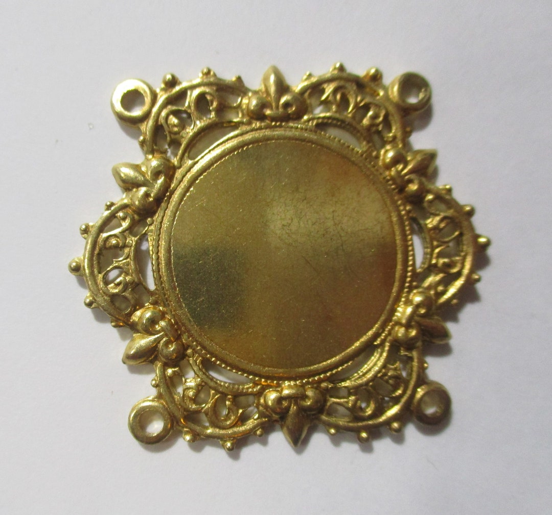 Vintage Connector, Detailed Filigree Jewelry Component/finding/link, 4 ...