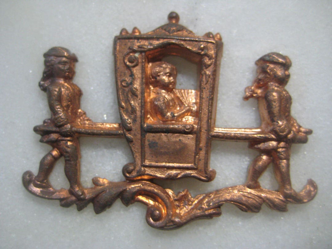 Vintage French Stamping, Heavy Struck Raw Patina Brass Carriage/coach ...