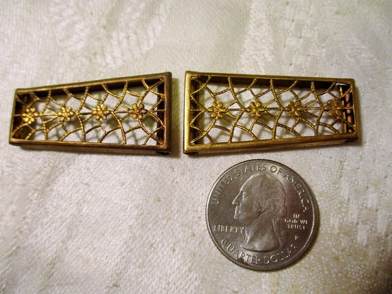 Vintage French Designer Floral Filigree Bracelet | Etsy