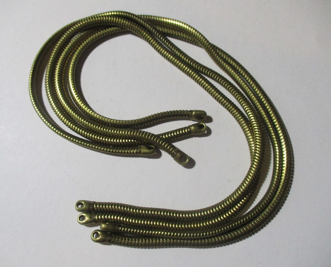 Raw Patina Brass Oval Shake Chains; Necklace Components, 3.2mm X 2.2mm ...