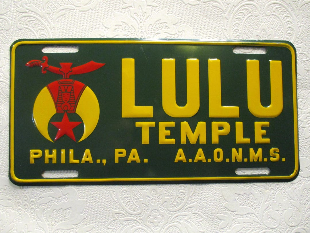 Vintage Lulu Temple, Philadelphia, Pa., Masonic, Embossed Vanity ...