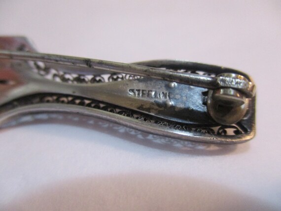 Antique Edwardian/Art Nouveau Open Work Filigree Ster… - Gem