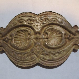 Older Vintage Art Nouveau Double Shell Design Brass Medallion Plaque ...