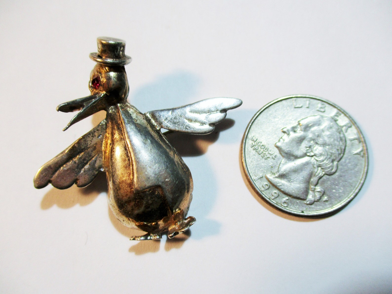 Vintage 925 Sterling Silver Duck Brooch Pin 37mm by 40mm - Etsy