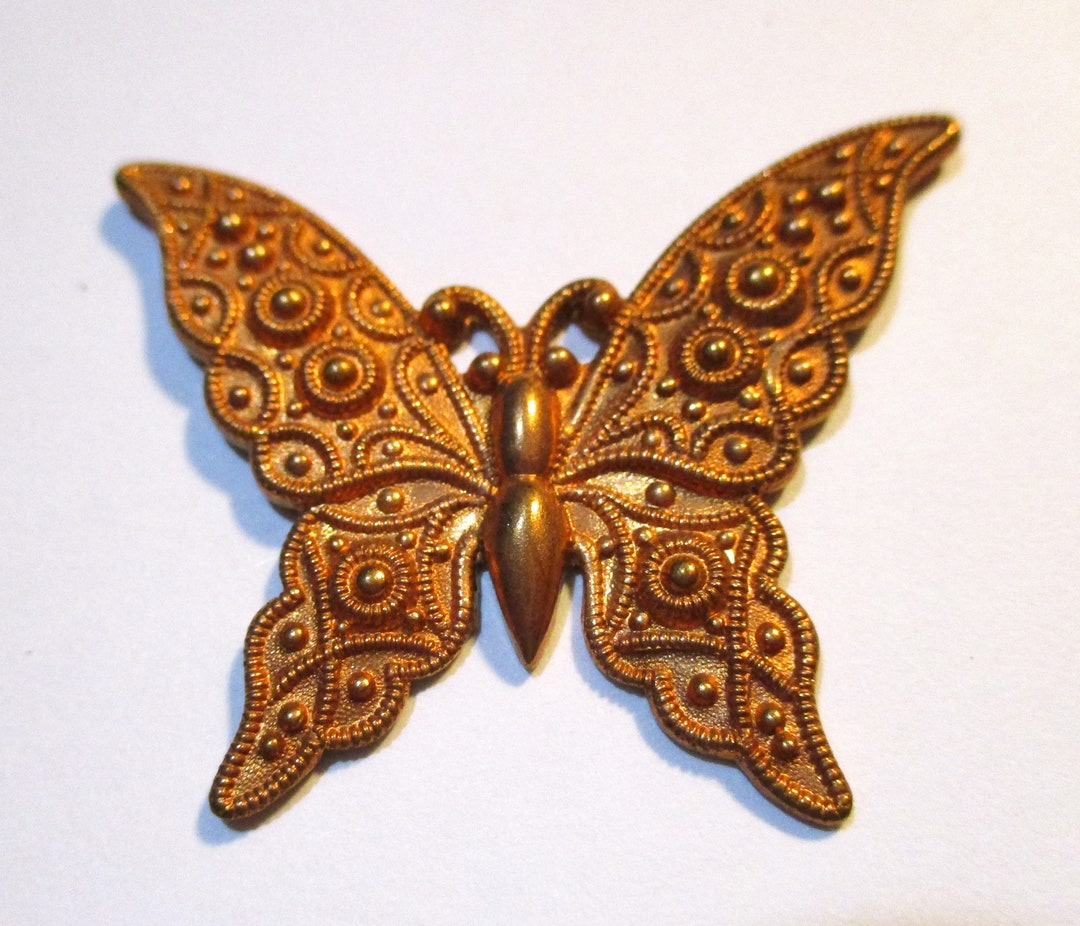Vintage Ornate Art Nouveau Bohemian Moroccan Style Butterfly/moth Red ...