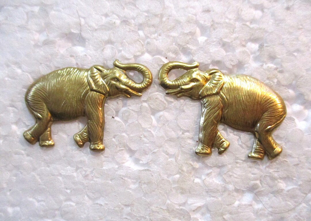 Stamped Brass Elephants; Stampings/jewelry Components/findings ...