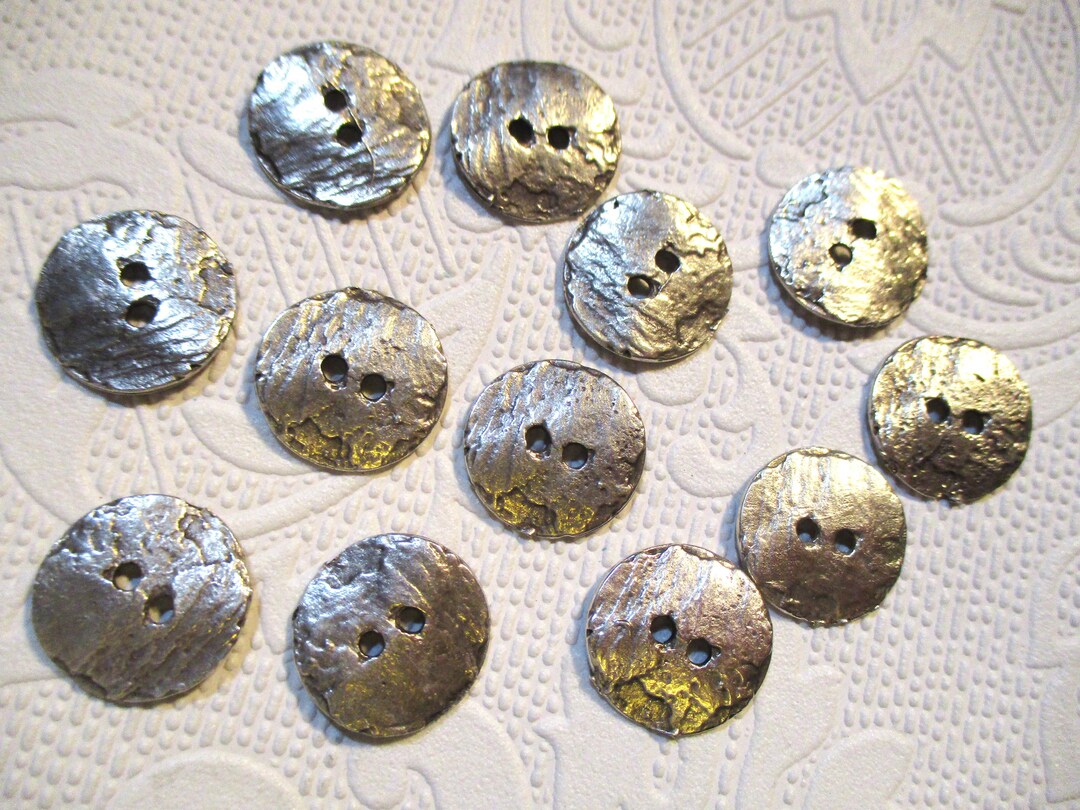 Antique Style Rustic Greek Pewter Buttons, Unique Sewing or Craft ...