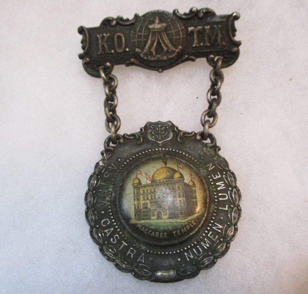 Antique 1900 Maccabee Fraternal Badge/temple Badge, by White Head ...