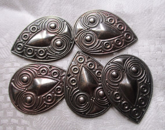 Baroque Nouveau Style Tear Drop Shape Shield Jewelry/earring | Etsy