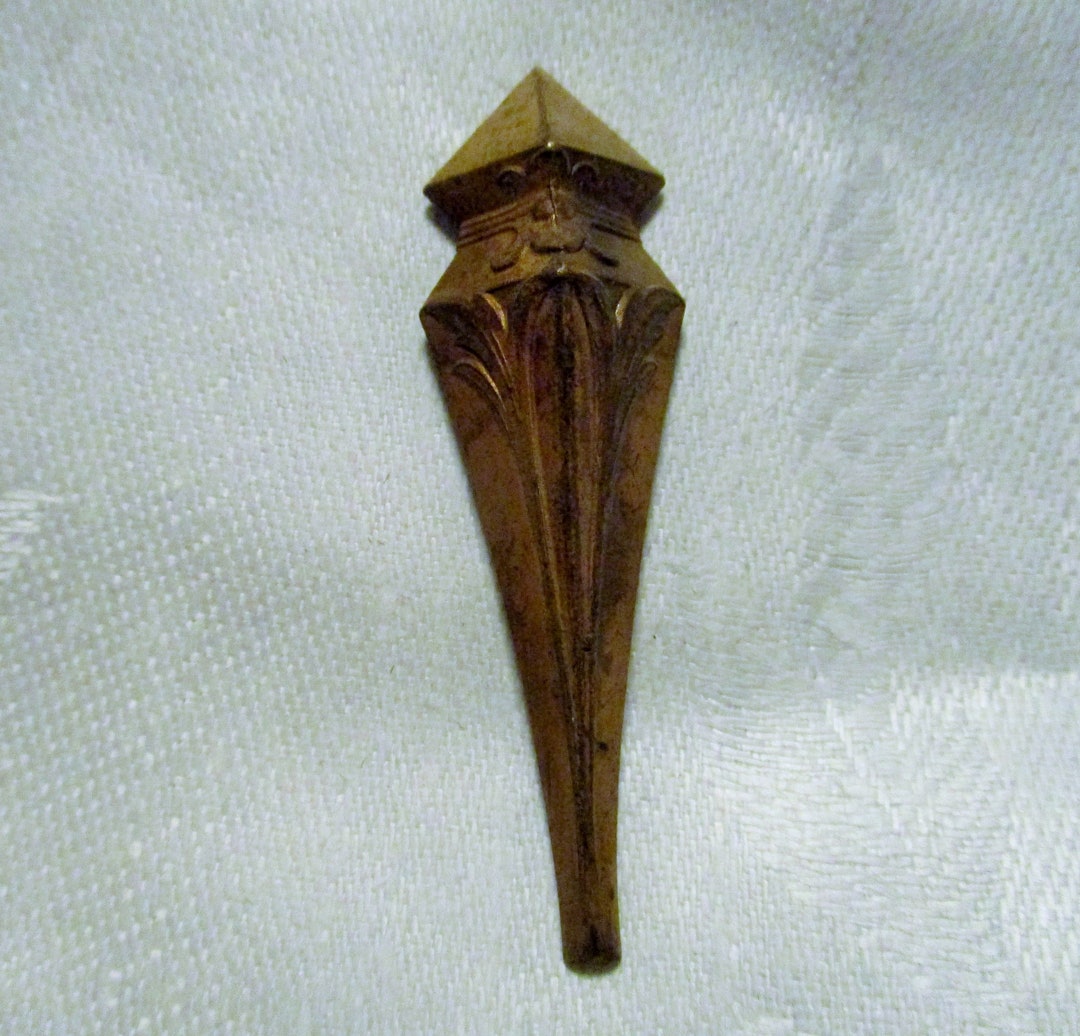 Older Vintage Stamped Patina Brass Torch/pillar Stamping, Jewelry ...