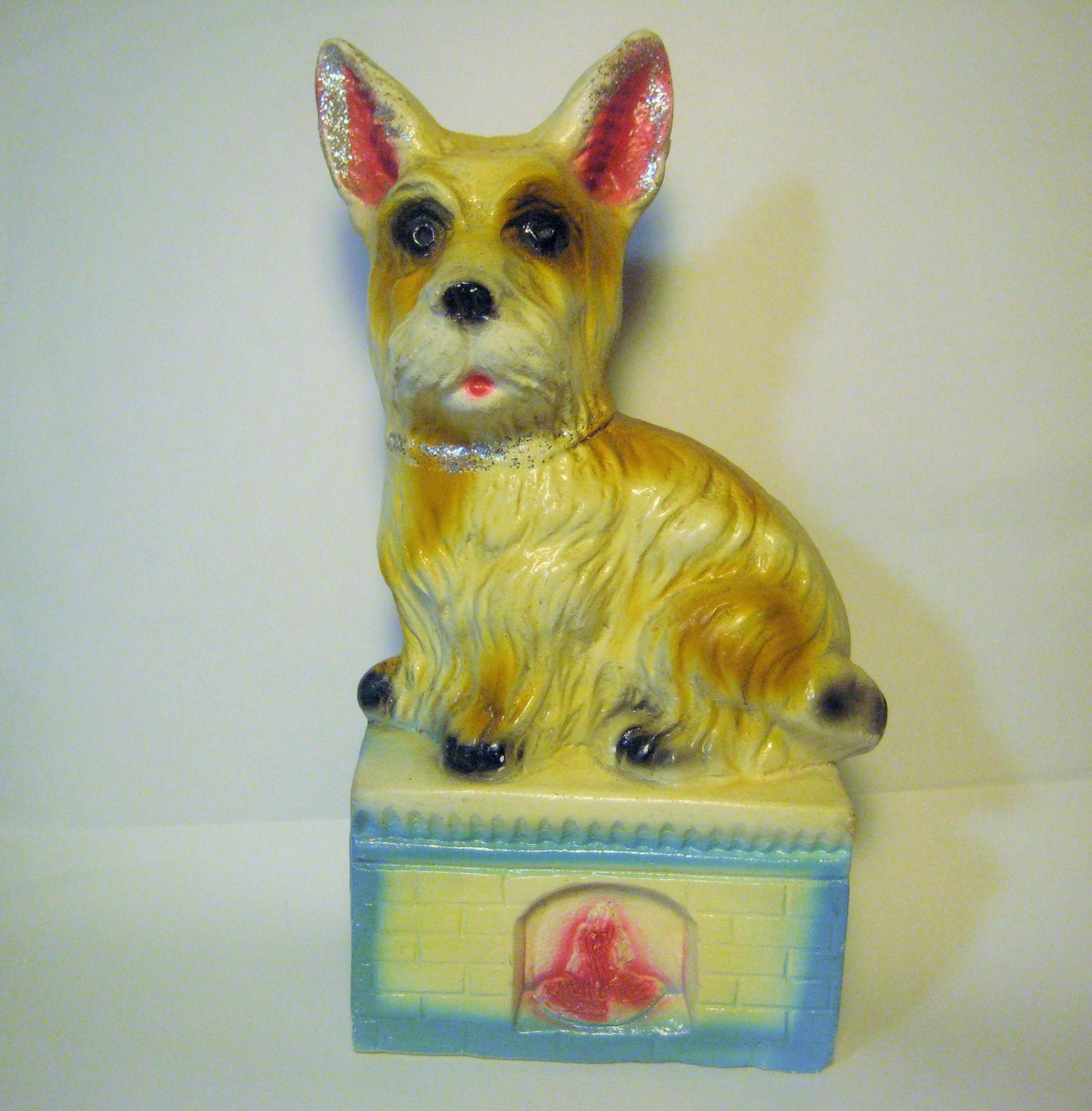 Vintage Hand Painted Chalkware Scottie Dog, Scottish Terrier Dog ...