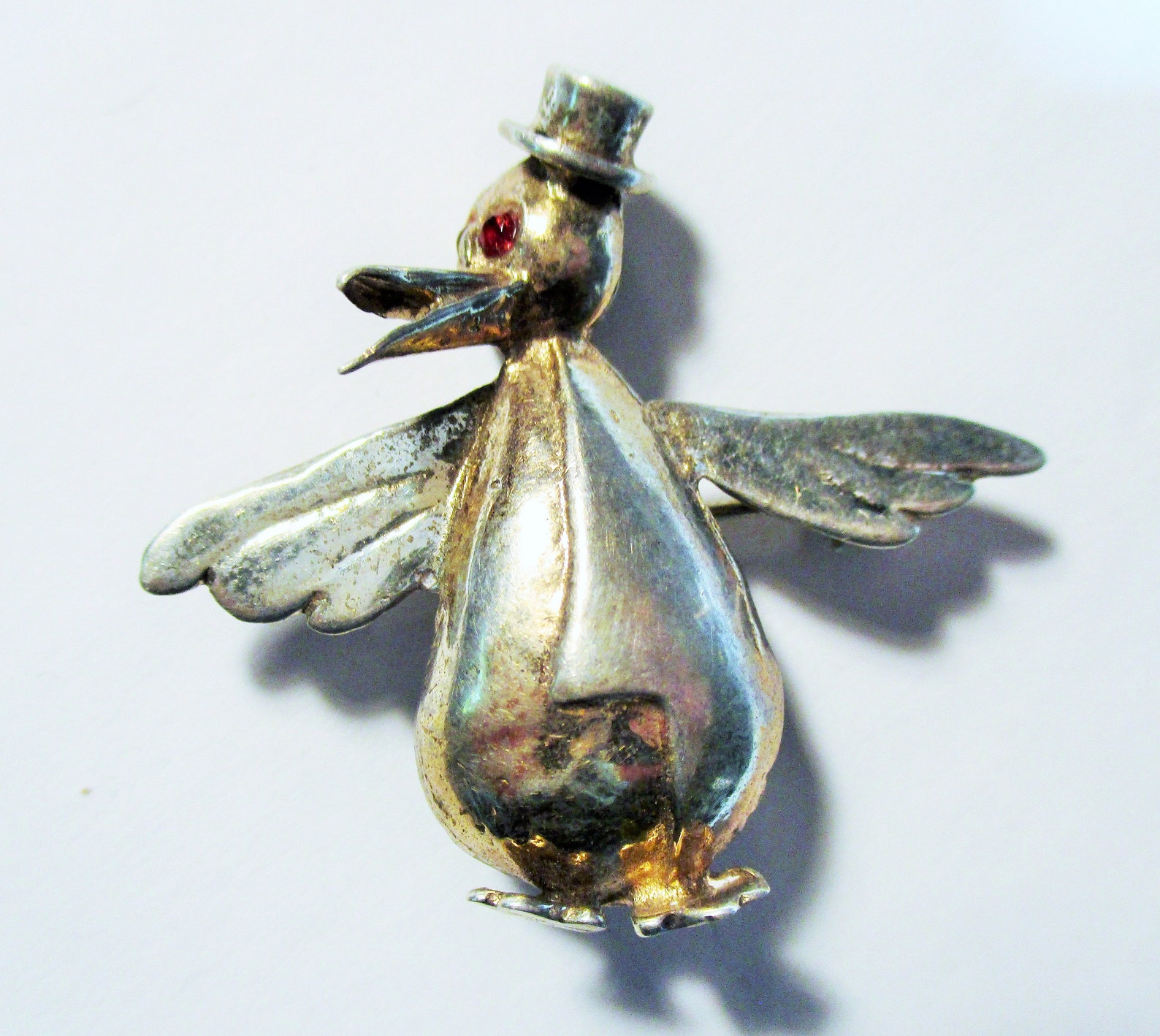 Vintage 925 Sterling Silver Duck Brooch Pin 37mm by 40mm - Etsy