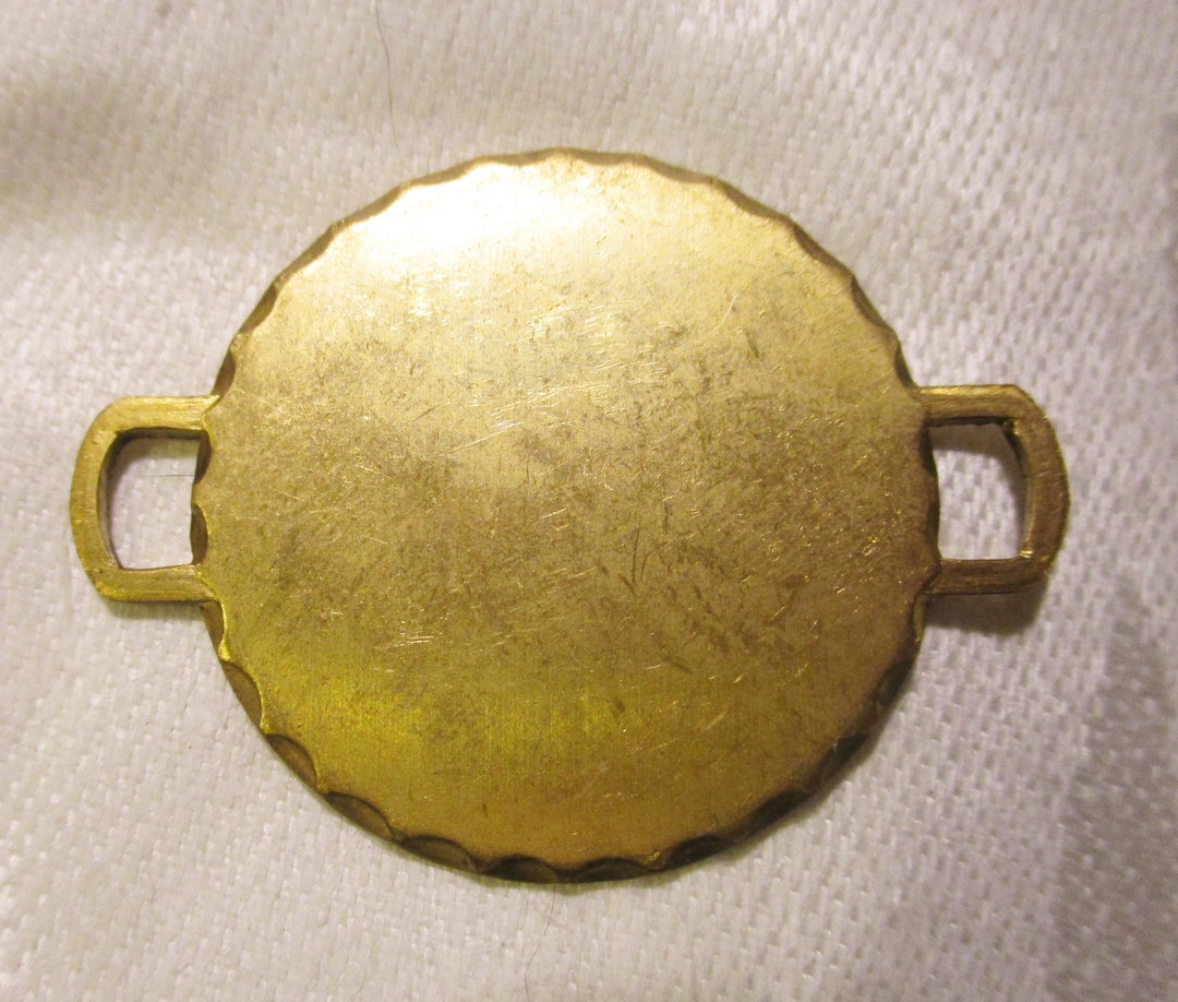Heavy Die Struck Raw Brass 2 Loop Connector/link, Jewelry Component ...