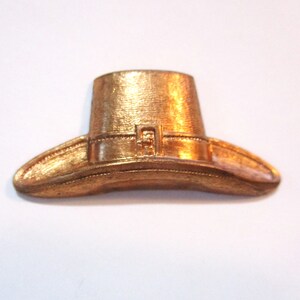 Vintage Hat With a Buckle, Unplated Stamped Brass Jewelry Component ...