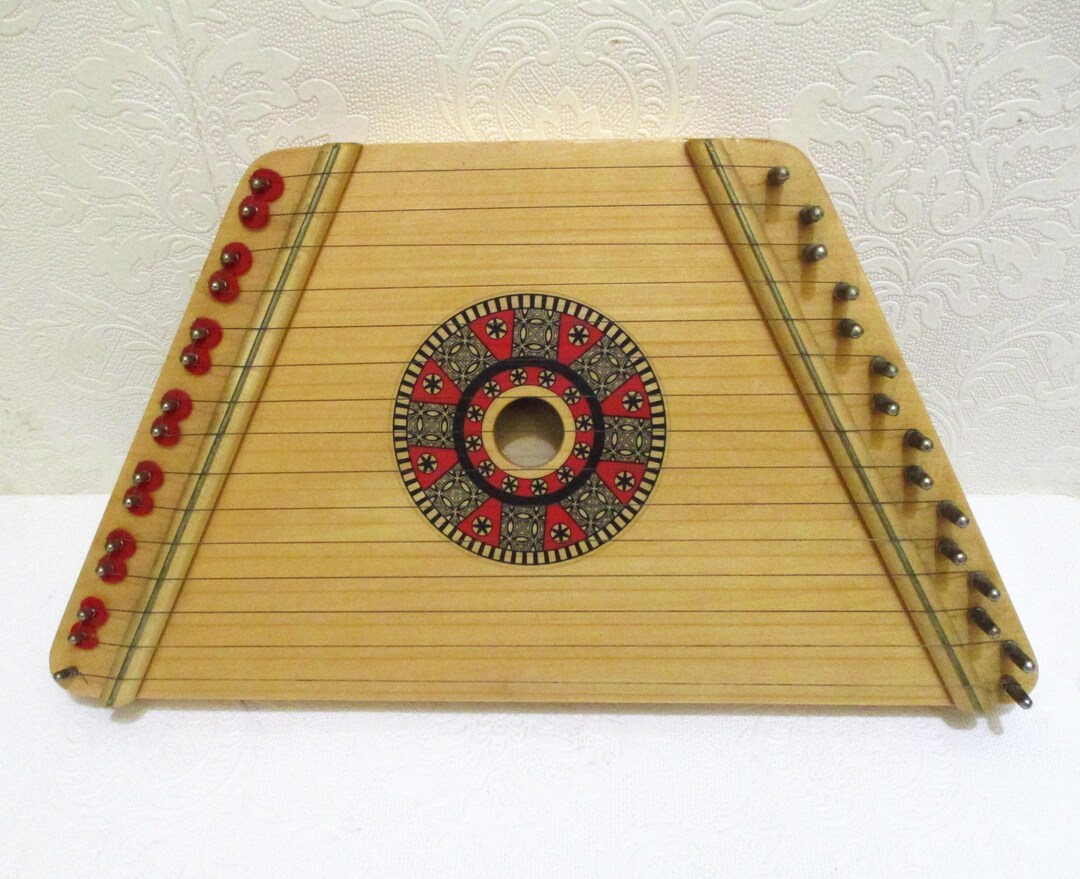 Vintage Romanian Lap Harp, Melody Maker Musical String Instrument CRMI ...