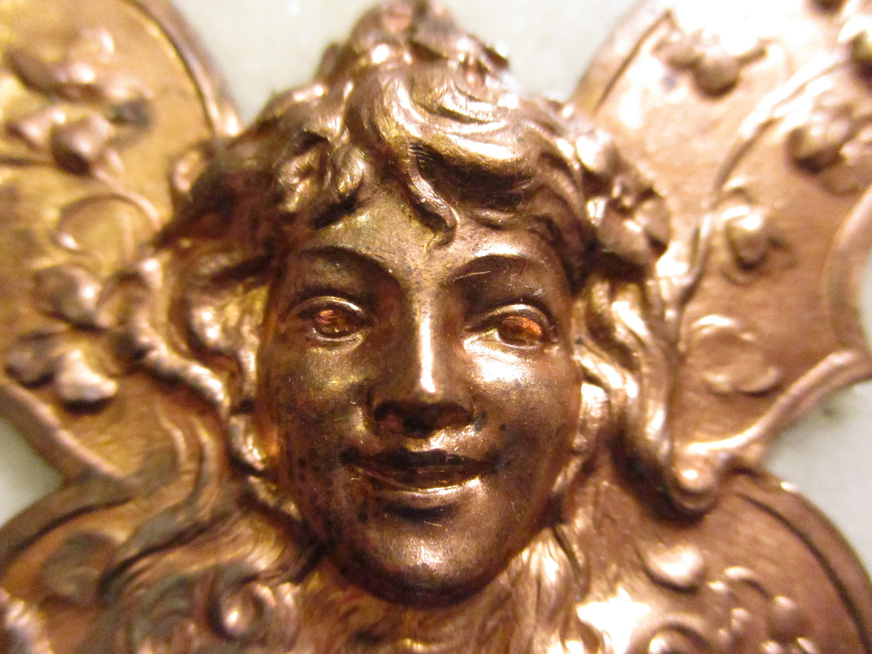Rare Antique French Edwardian Stamping; Winged Butterfly Girl, Garden ...