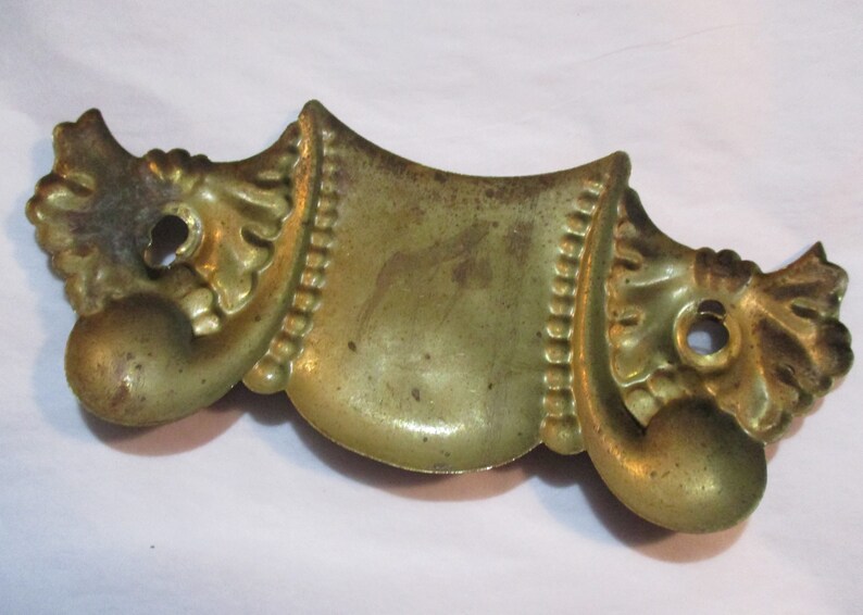 Antique Drawer Pull Escutcheon 1890s Victorian Stamped Brass - Etsy