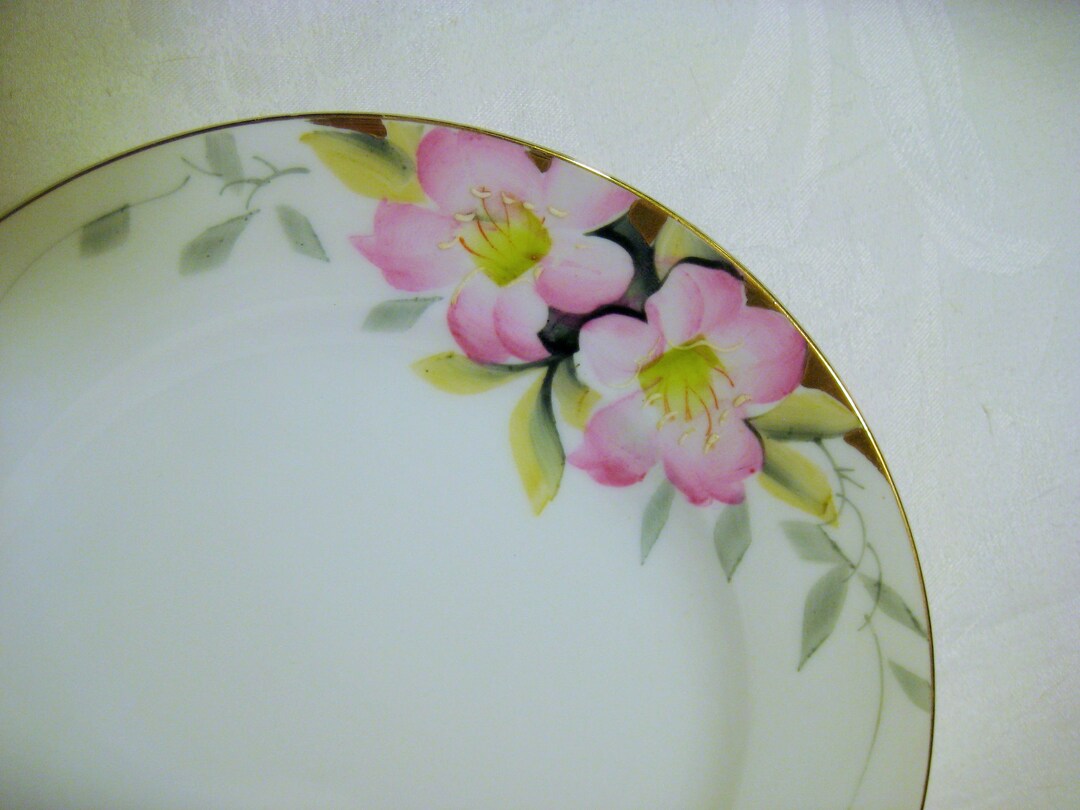 Vintage Noritake Porcelain "azalea" Flower Pattern Pie/dessert Plate ...