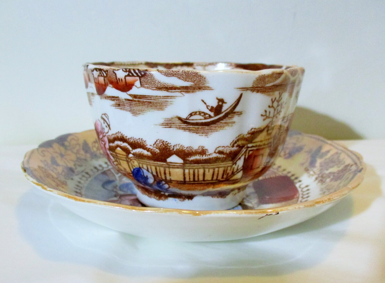 Vintage Chinoiserie/chinese Scenic Toile Tea Cup and Saucer - Etsy
