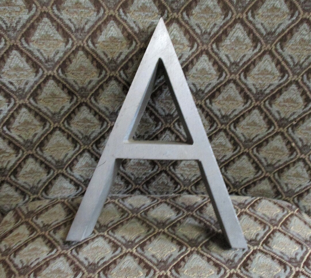 Vintage Industrial/commercial Brushed Cast Metal Letter "a", Sign ...