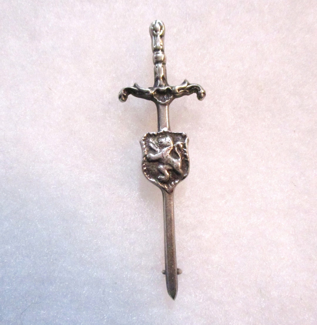 Vintage Robert Allison, Celtic Scottish Kilt Pin/brooch, Rampant Lion ...