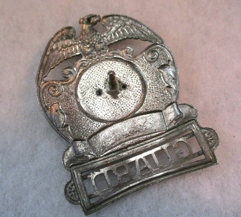 Vintage L.G.S. GUARD Silver Tone Eagle Badge Pin, Security Guard ...