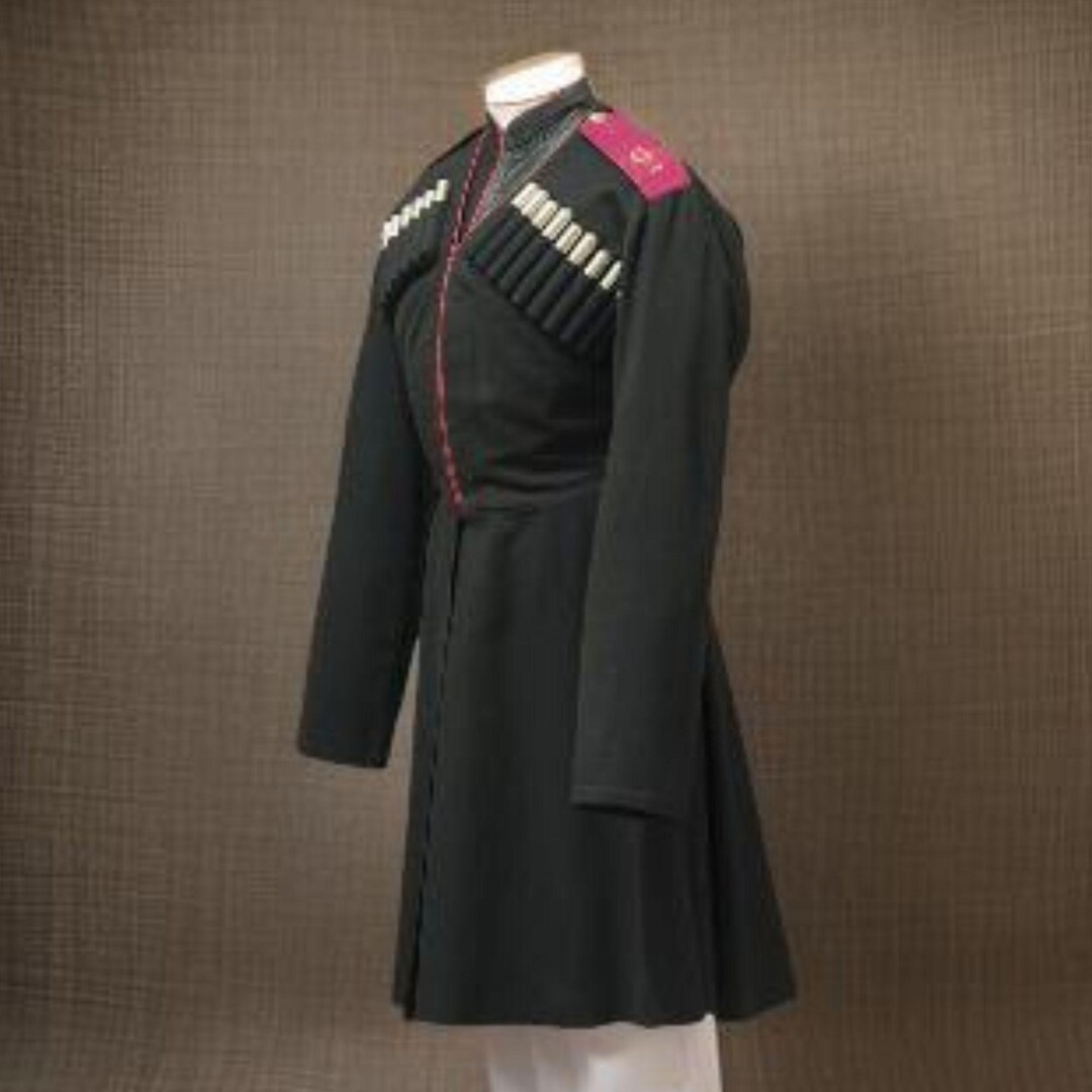 Men's Black Wool Cossack Coat Georgian Bekirka Dance Costume - Etsy