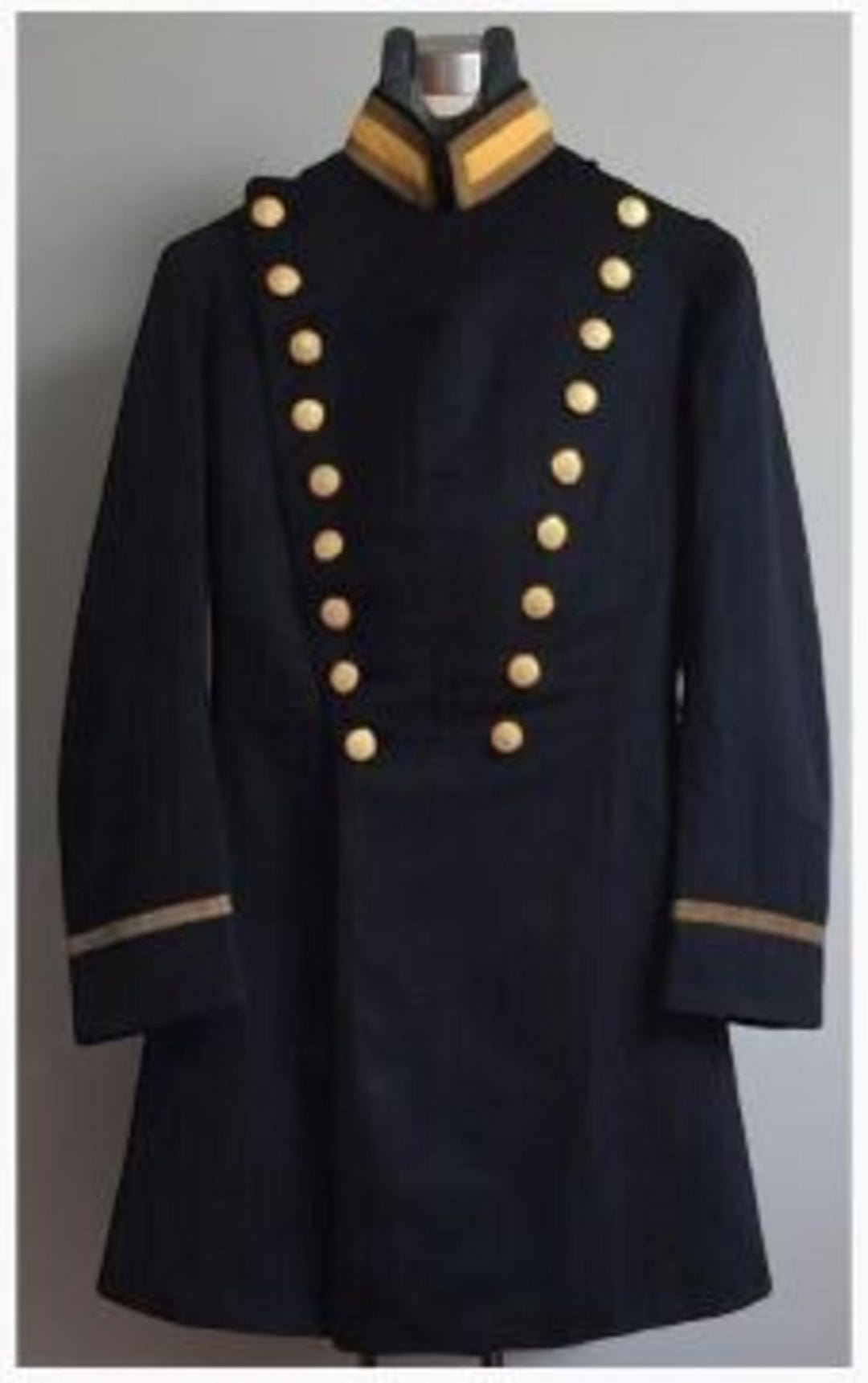 Men's Army 1902 Model Cavalry Officer Military Black Long Coat - Etsy
