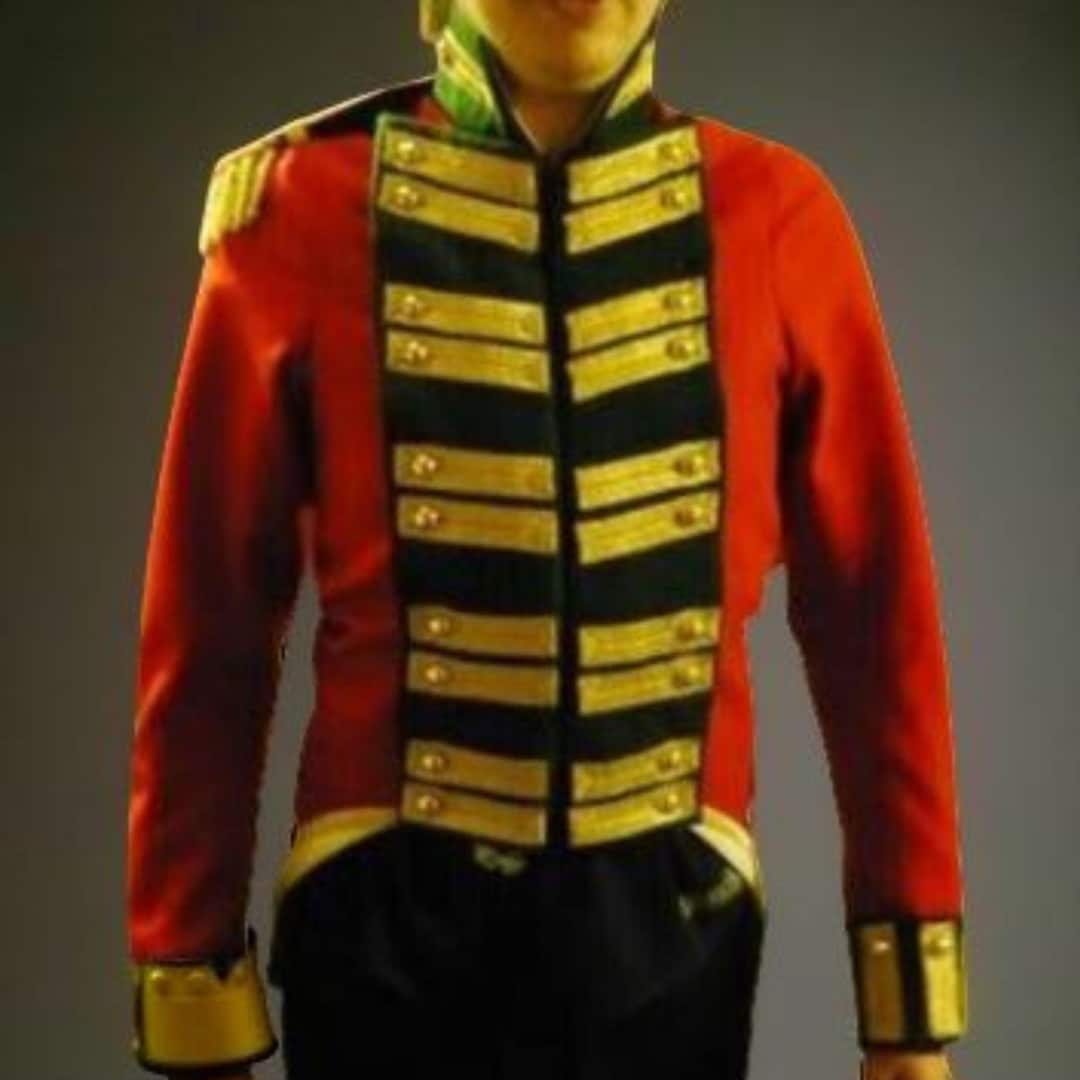 Men's 11th Foot Officers 1815 British War Men Red & Green Wool Custom ...