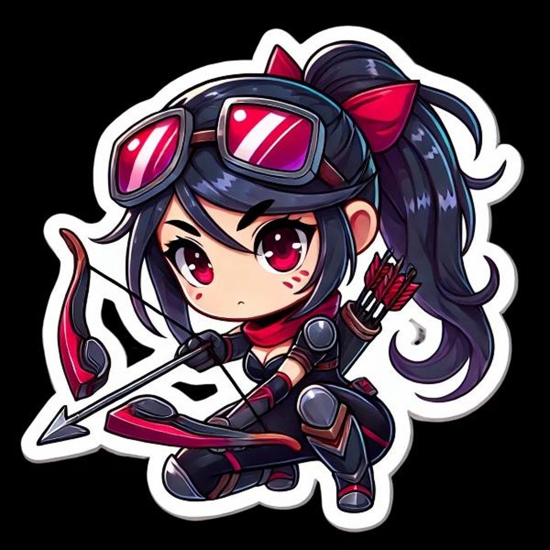Vayne Sticker - Chibi League of Legends Vinyl Sticker | Cute Anime ...