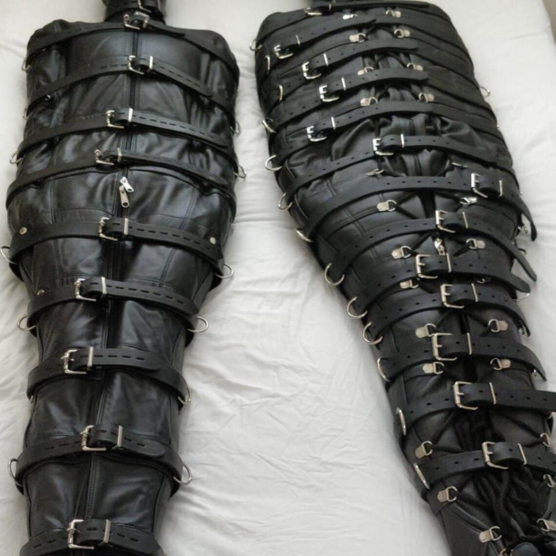 Genuine Leather Sleep Sack Body Bag With Belts – Full Body Restraint ...