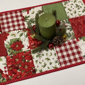 Red Cardinals Quilted Table Runner, Winter Birds Quilted Table Runner ...