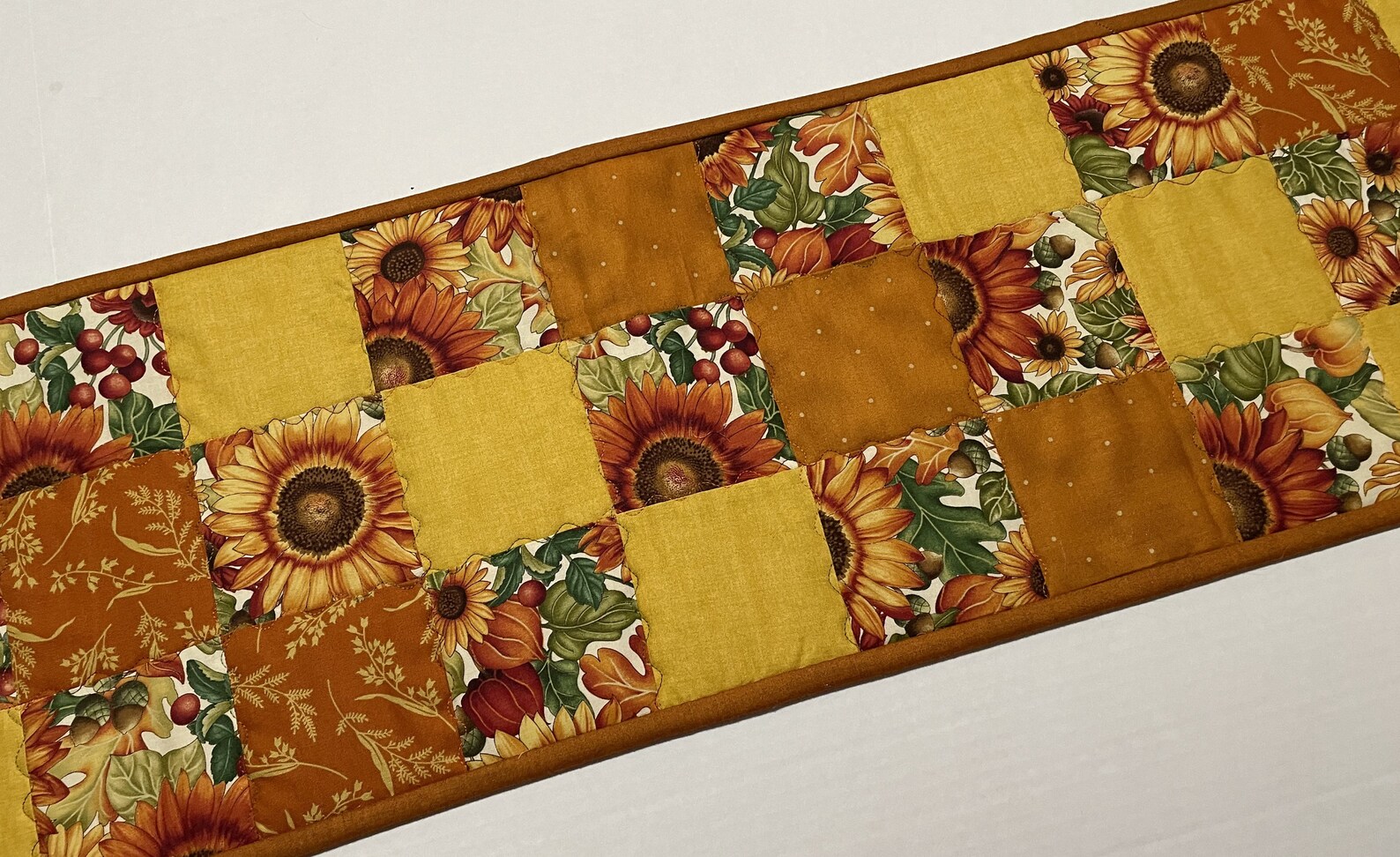 Fall Sunflowers Quilted Table Runner Long Quilted Table - Etsy