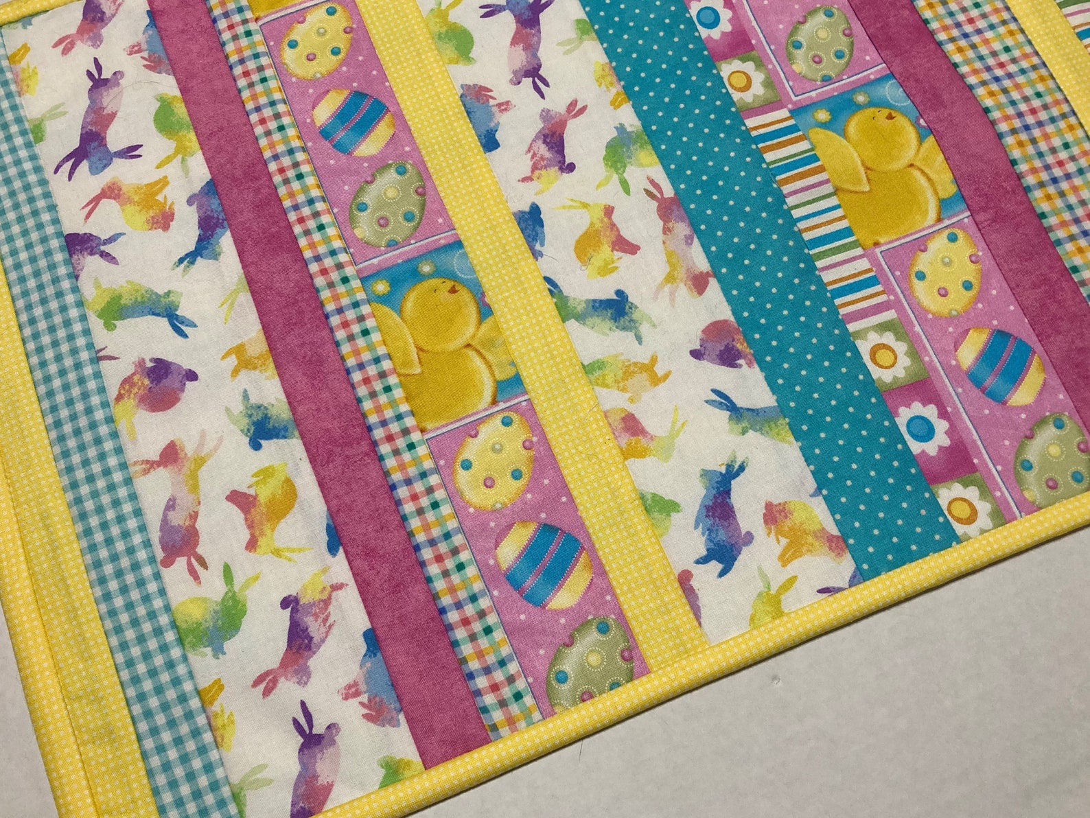 Easter Quilted Table Runner Easter Quilted Table Topper | Etsy
