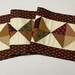 Primitive Quilted Table Runner, Long Quilted Table Runner, Earth Tones ...