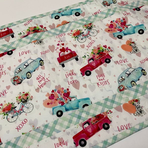 Red Truck Table Runners - Etsy