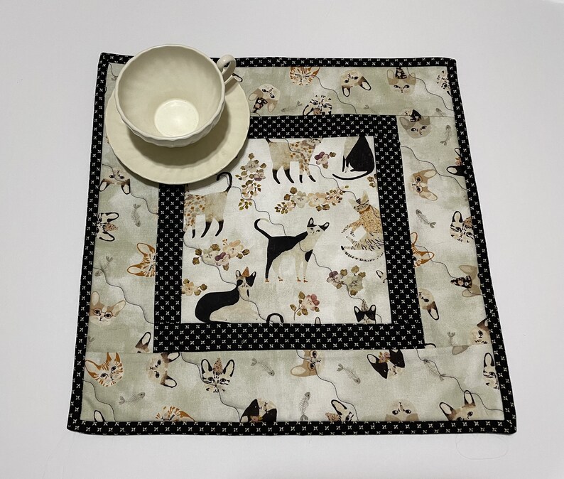 Kitty Quilted Table Runner Pretty Cats Quilted Table Runner - Etsy