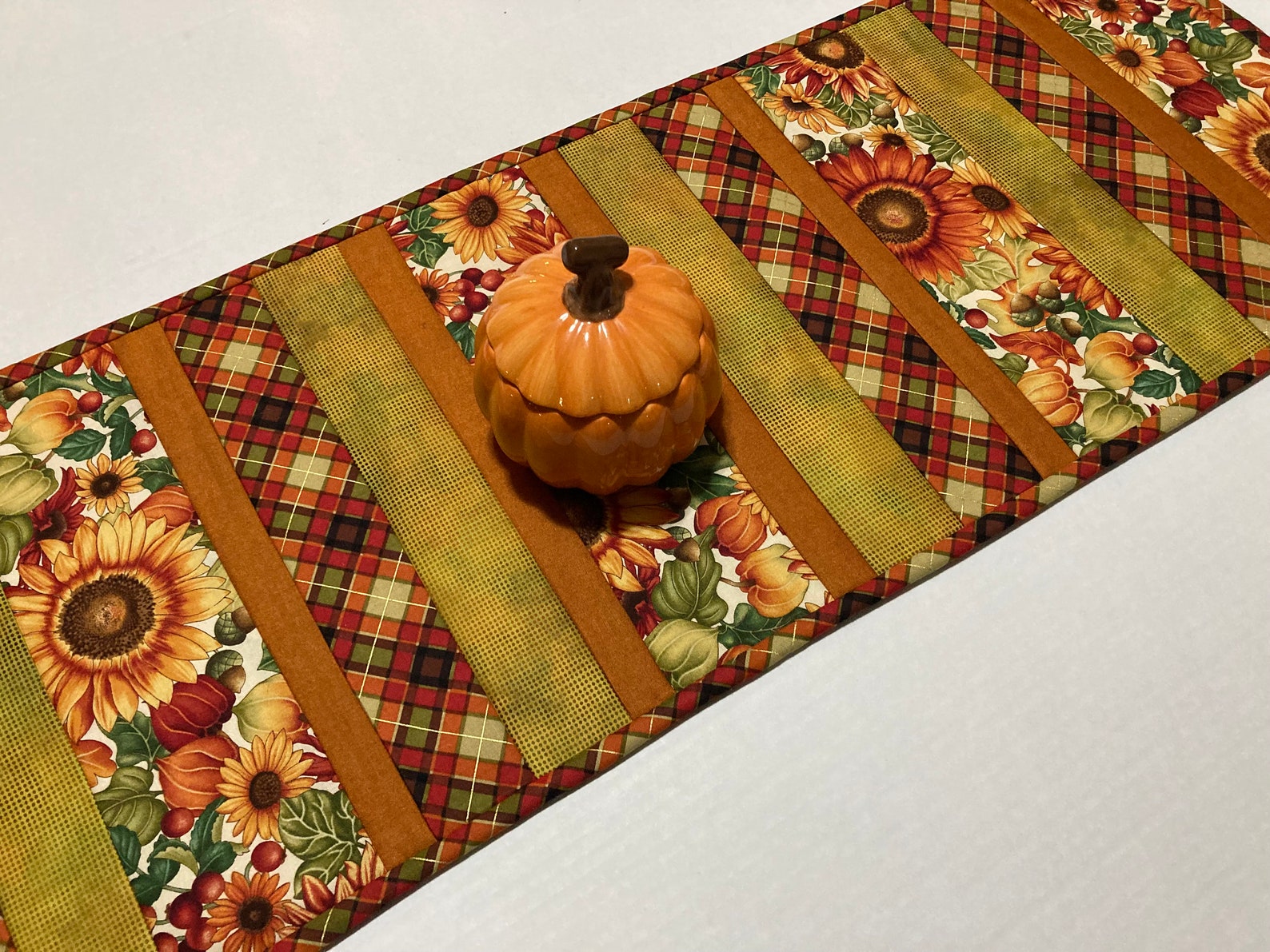 Elegant Fall Quilted Table Runner Autumn Quilted Table - Etsy