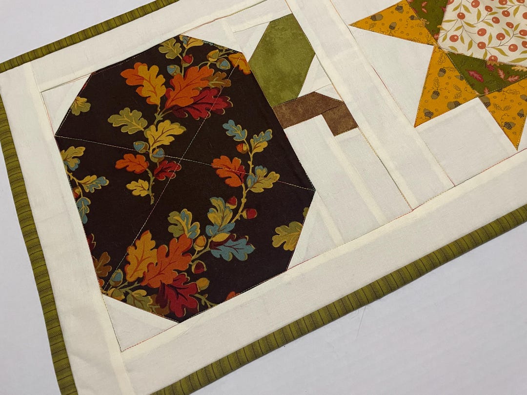 Fall Quilted Table Runner, Quilted Table Topper, Fall Autumn Décor ...