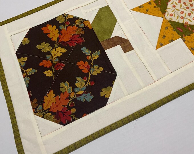 Fall Quilted Table Runner, Quilted Table Topper, Fall Autumn Décor ...