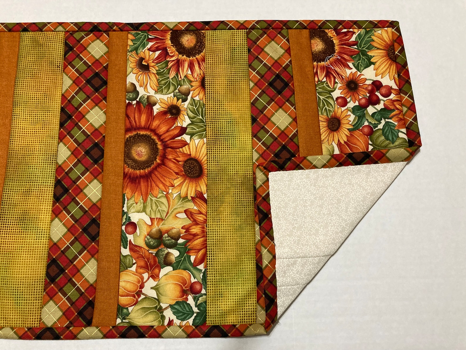 Elegant Fall Quilted Table Runner Autumn Quilted Table - Etsy