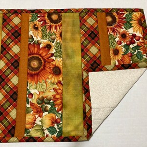 Elegant Fall Quilted Table Runner Autumn Quilted Table Etsy